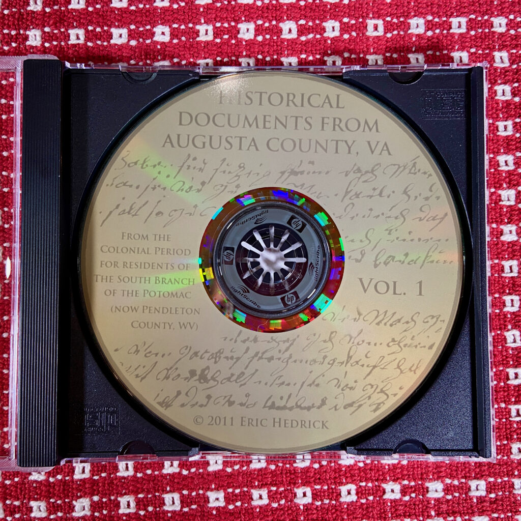 Historic Document Archive Discs – Pendleton County Historical Society